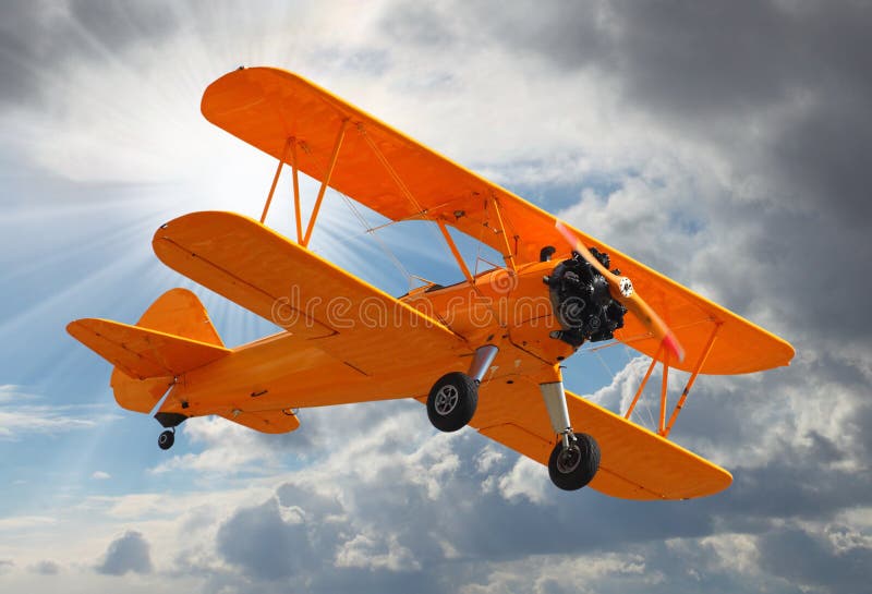 Old Biplane. stock photo. Image of airplane, military - 29670724