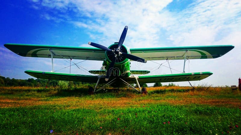 An-2 Old Biplane Stands on the Meadow Editorial Photo - Image of ...