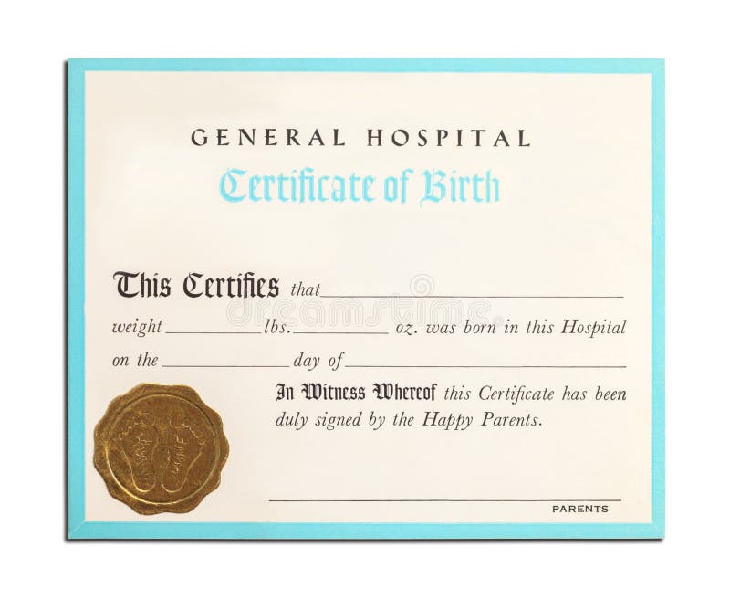 Editable Birth Certificate Template