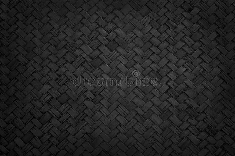 Old Black Bamboo Weave Texture Background, Pattern of Woven Rattan Mat ...