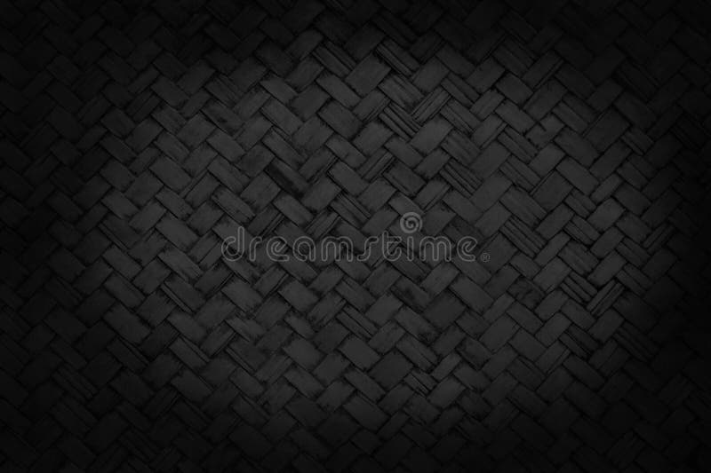 Old Black Bamboo Weave Texture Background, Pattern of Woven Rattan Mat ...