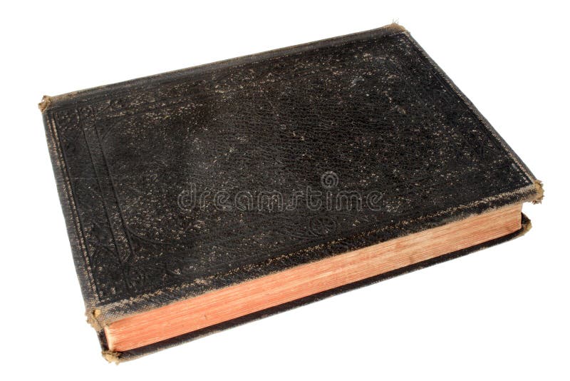 Old black book. stock image. Image of texture, front, scruffy - 2512745