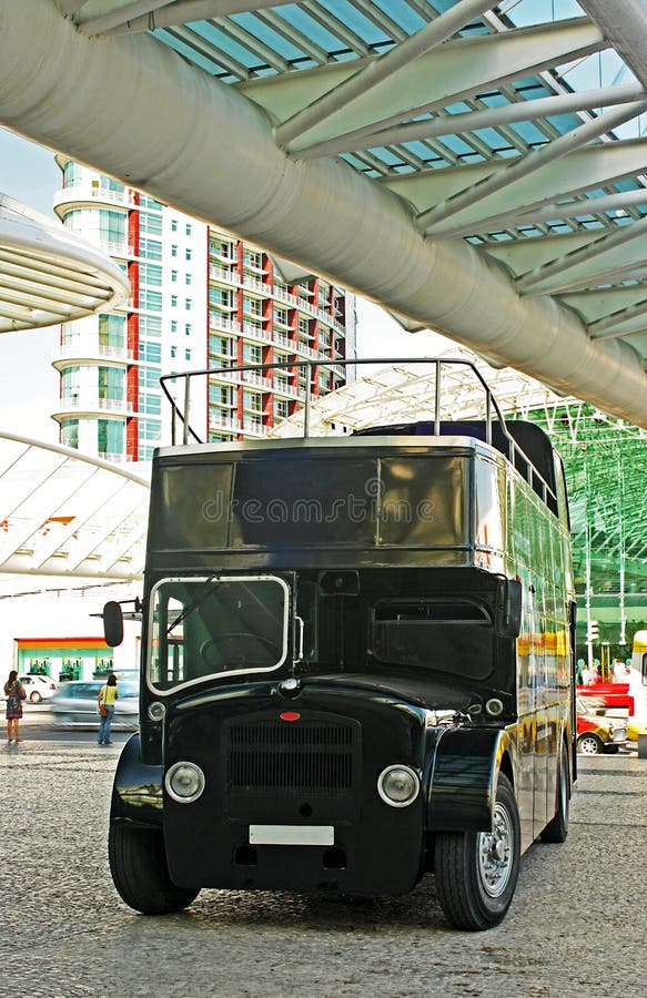 Old Black Bus stock photo. Image of funny, passengers - 12220916