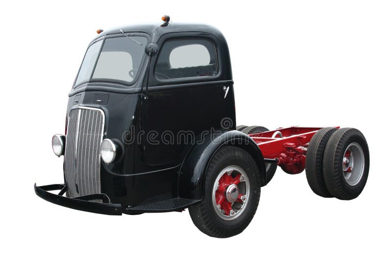 Old Black Cab Over stock photo. Image of work, front, diesel - 1967928