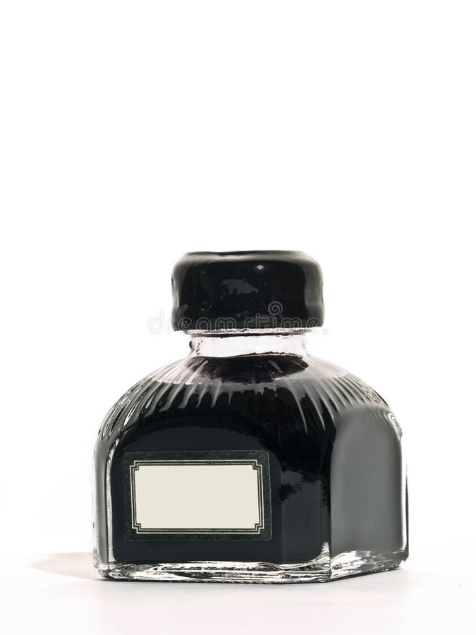 Old black ink well stock image. Image of draw, text, office - 4952017