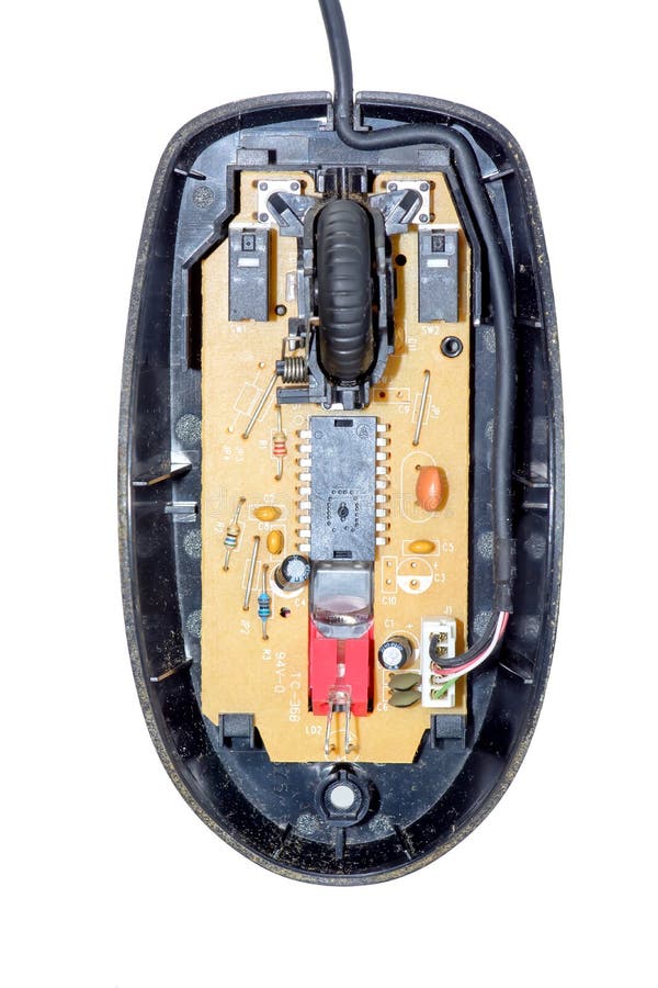 Old black mouse is opened stock photo. Image of design - 93987048