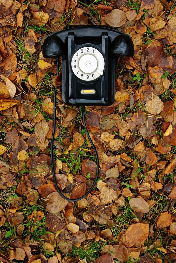 Wastepaper with Old-fashion Phone Stock Image - Image of garbage ...