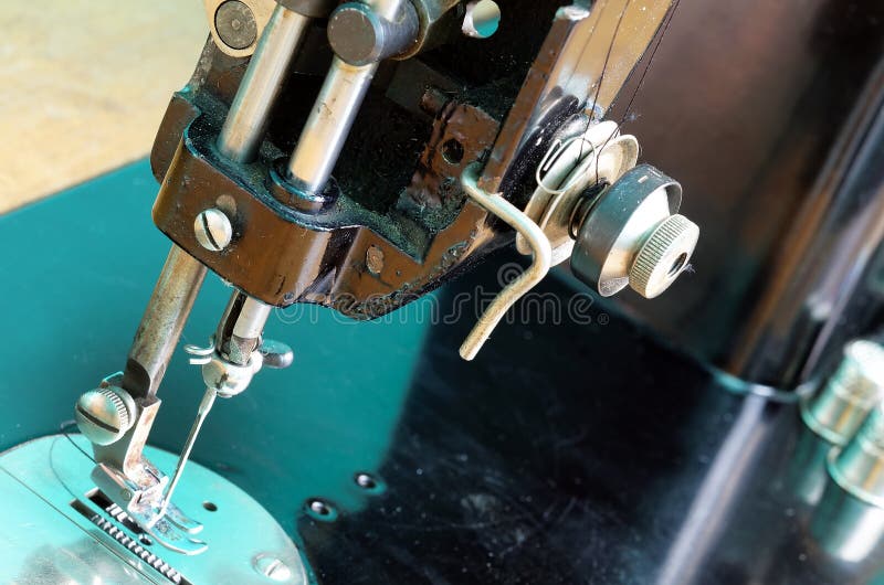Old black sewing machine stock photo. Image of create - 69773284