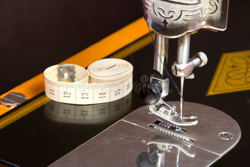 Old black sewing machine stock image. Image of instrument - 62087125