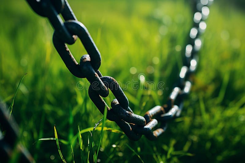 Old Black Steel Chains with Rust Stock Image - Image of black ...