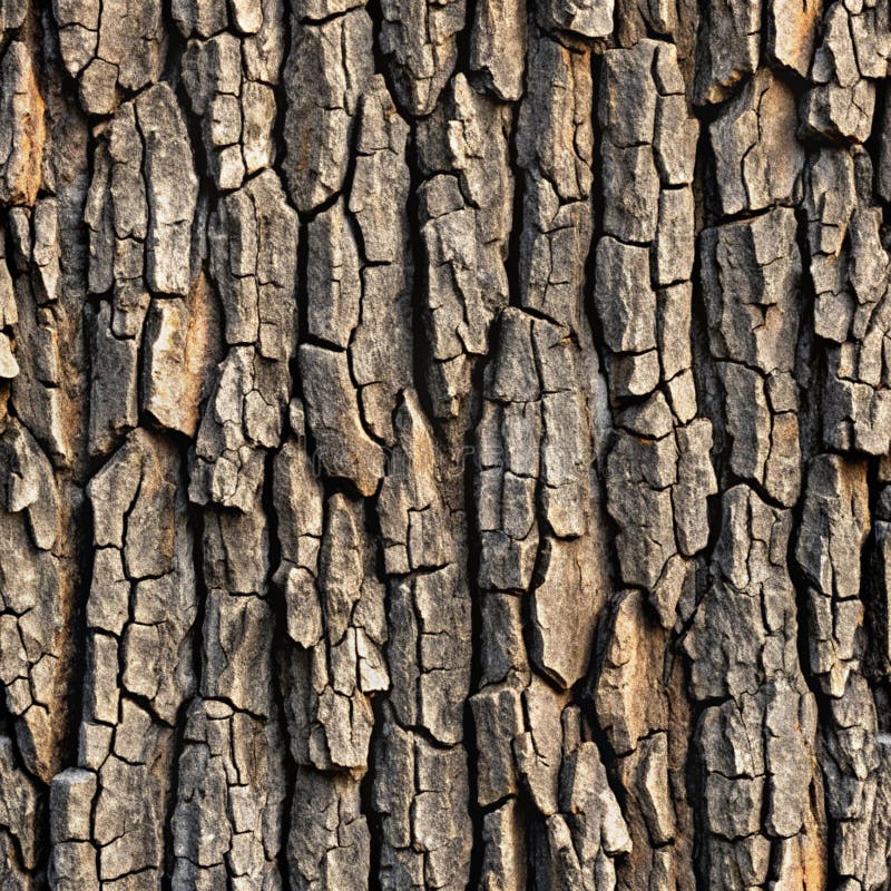 Old Black Tree Bark Texture Collage for 3D Mapping Stock Illustration ...