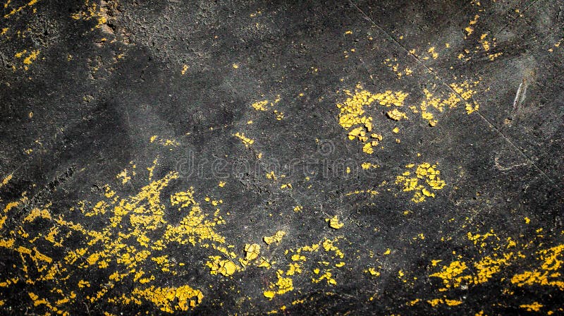 Old Black Wall Painted with Gold Paint Stock Image - Image of edge ...