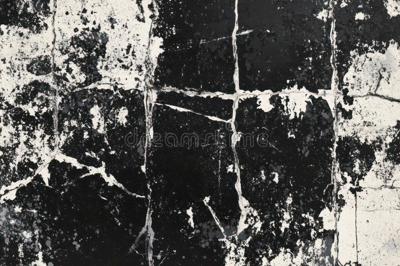 Grunge Cracked Concrete Wall with Vintage Scribble Texture Stock Photo ...