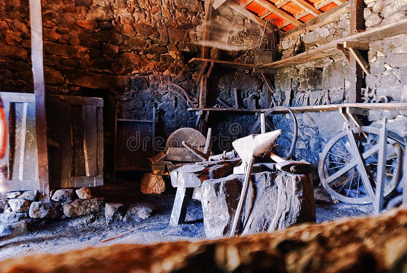 Old town blacksmith stock photo. Image of history, workshop - 145582574