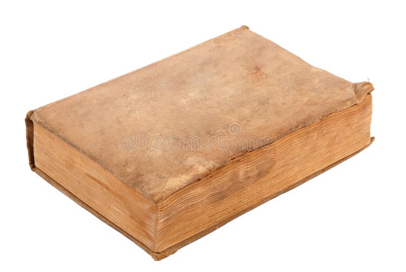 Old Blank Book Isolated on White Stock Image - Image of paper, pattern ...