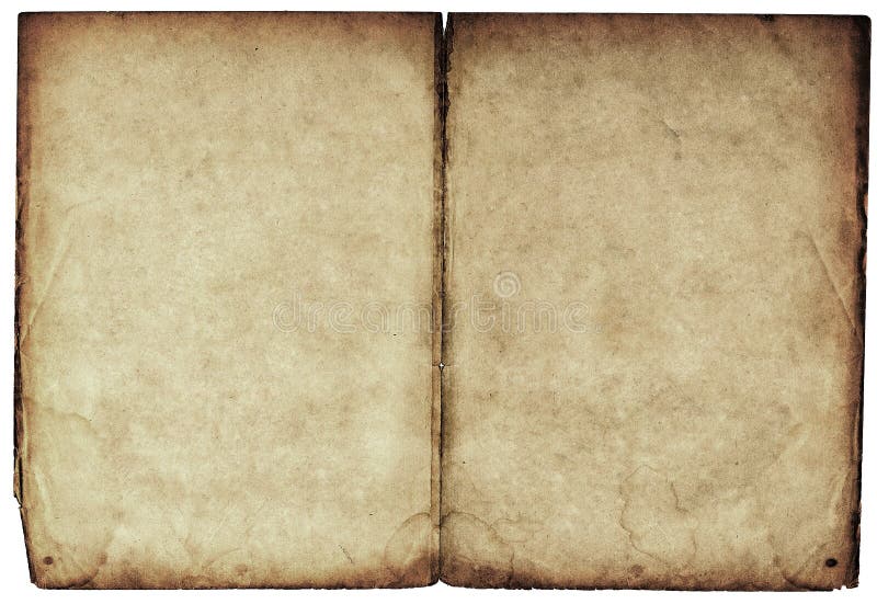 Old Blank Book Open on Both Pages. Stock Image - Image of manuscript ...