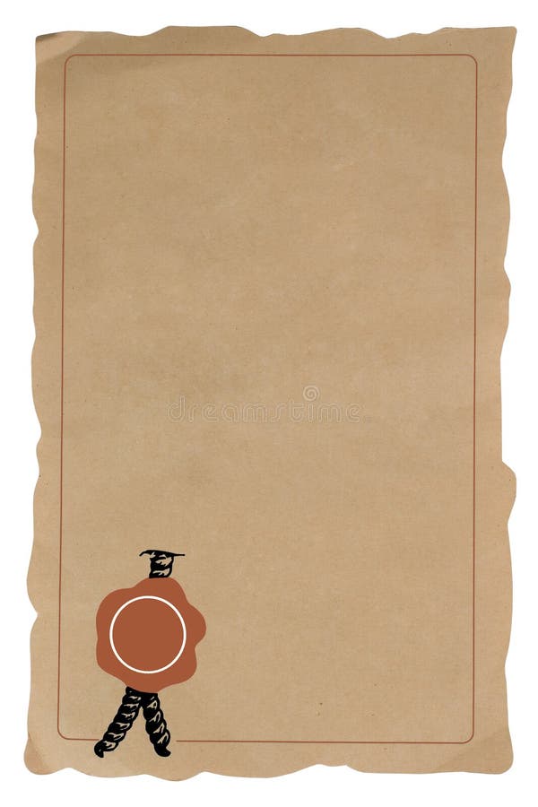 Old blank form with a seal stock photo. Image of faded - 6958600