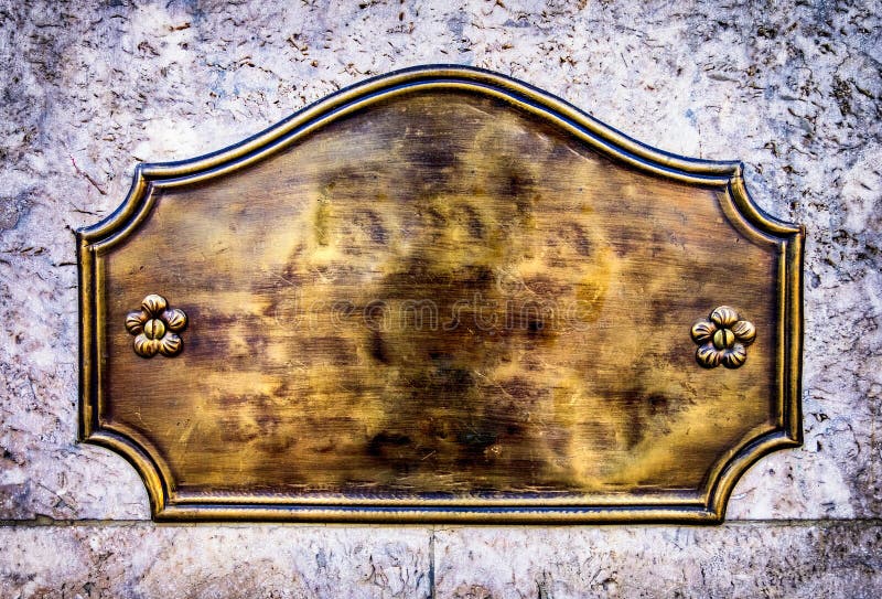 Old blank metal sign stock photo. Image of marketing - 68330836