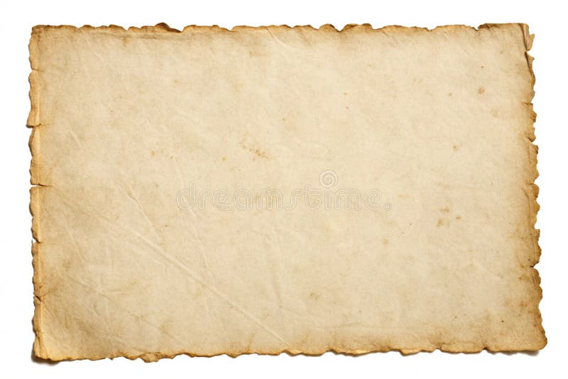 Old Blank Parchment Treasure Map Isolated Stock Illustration ...