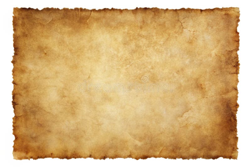 Old Blank Parchment or Paper Isolated Stock Illustration - Illustration ...