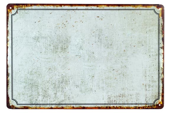 Rusty blank metal sign stock image. Image of grungy - 126865105