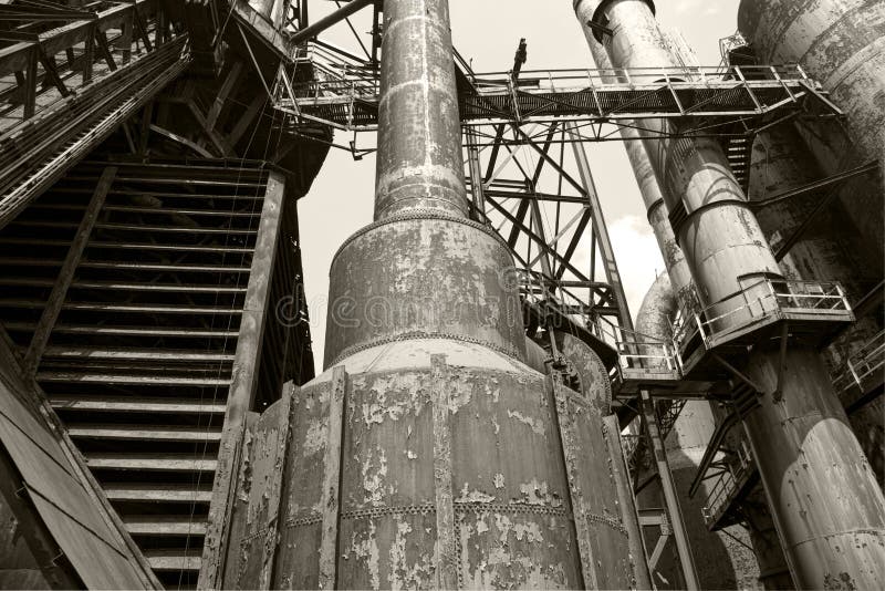 Old blast furnace stock image. Image of industry, white - 58222735