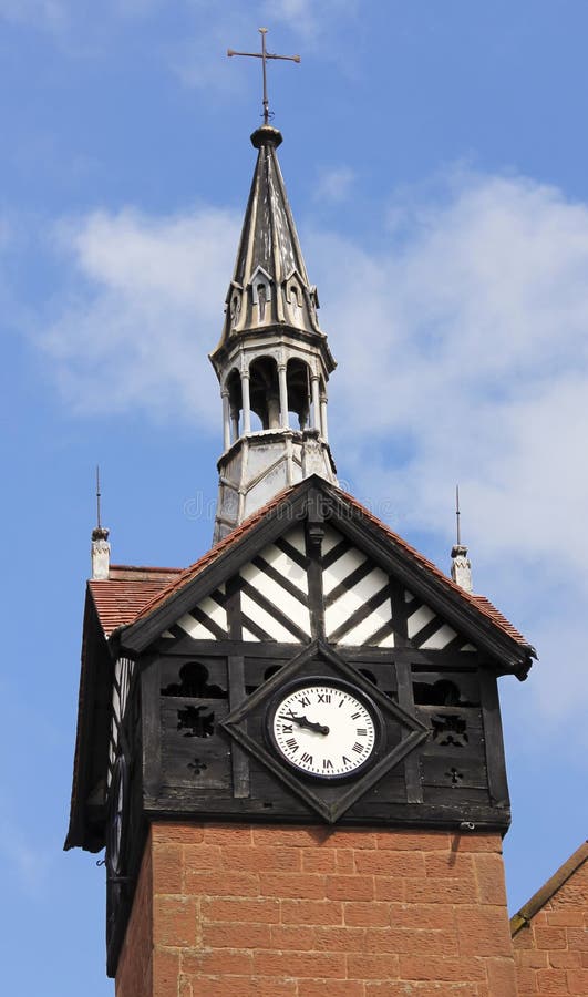 Old Block Timber Framed Clock Tower Stock Photos - Free & Royalty-Free ...