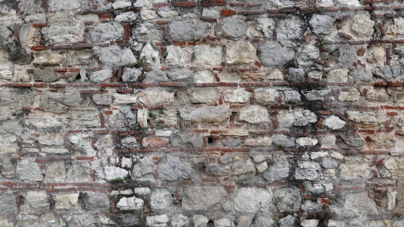 Old Block Wall. Ancient Brick Wall Surface Cement Stone Building ...