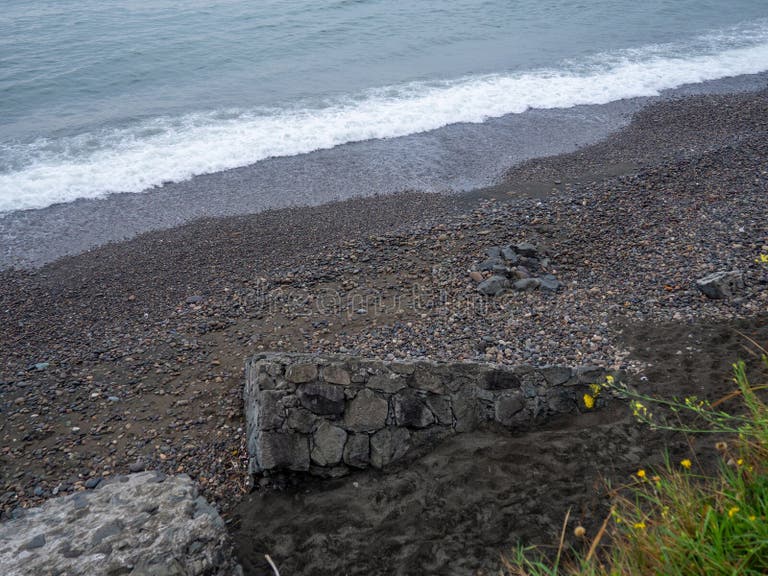 Old Blocks of Fortifications of the Coast. Concrete Structures on the ...