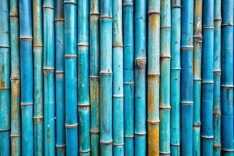Old Blue Bamboo Wall stock illustration. Illustration of pattern ...