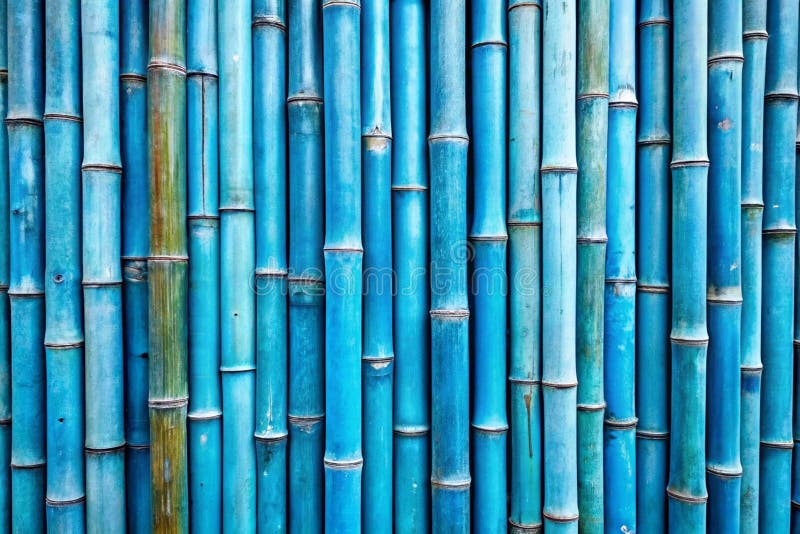 Old Blue Bamboo Wall stock illustration. Illustration of environmental ...