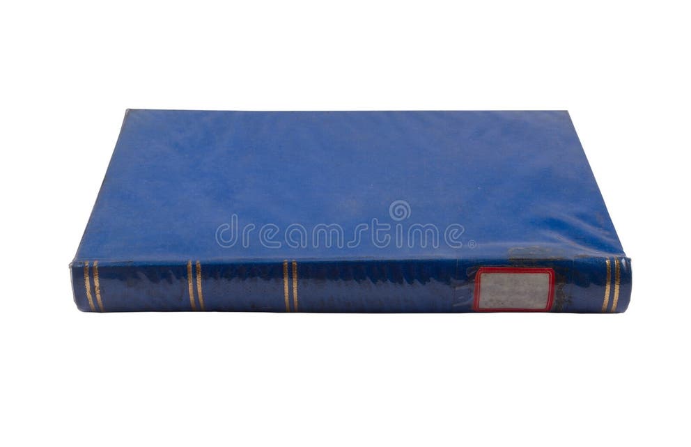 Old Blue Book Isolated on a White Background Stock Photo - Image of ...