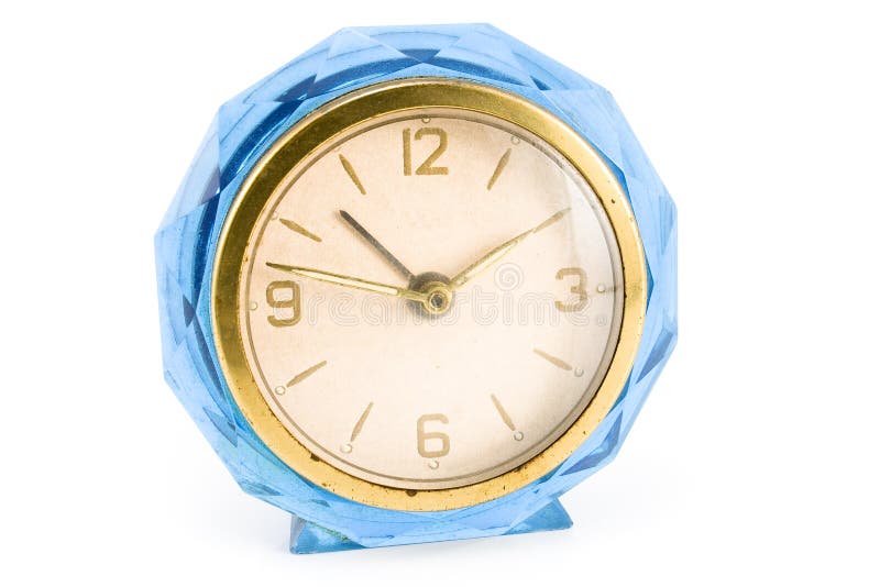 Old blue clock stock image. Image of dial, nostalgia - 21845681