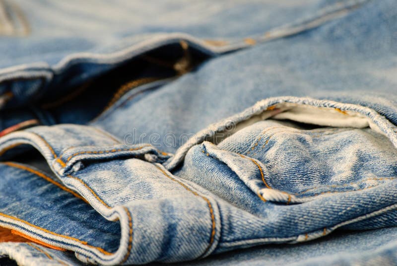 Old blue denim jeans stock image. Image of textile, canvas - 91507181