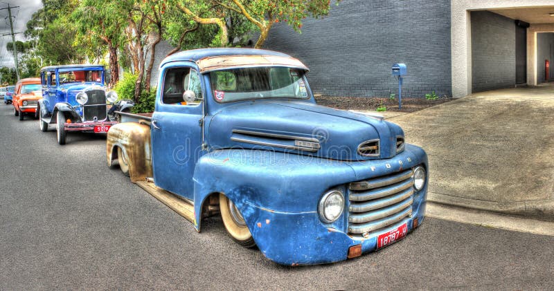 Old Blue Ford Pick Up Truck Editorial Photo - Image: 53217196