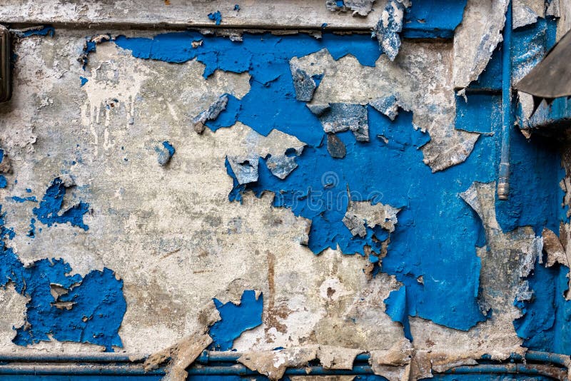 Old Blue Grunge Wall in an Uninhabited Building or Factory Stock Image ...
