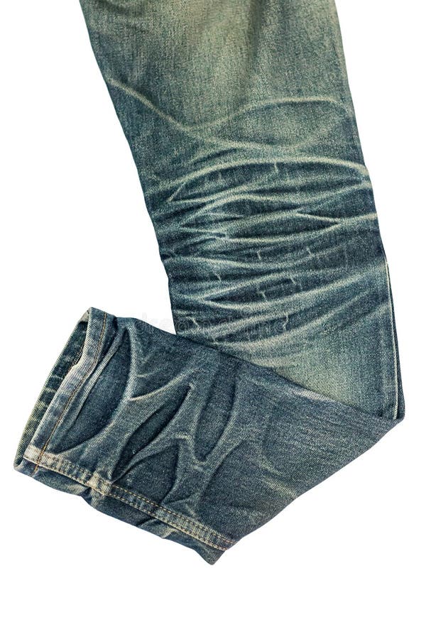 Old Blue Jeans the Long Wearing. Beautiful Pattern Stock Photo - Image ...