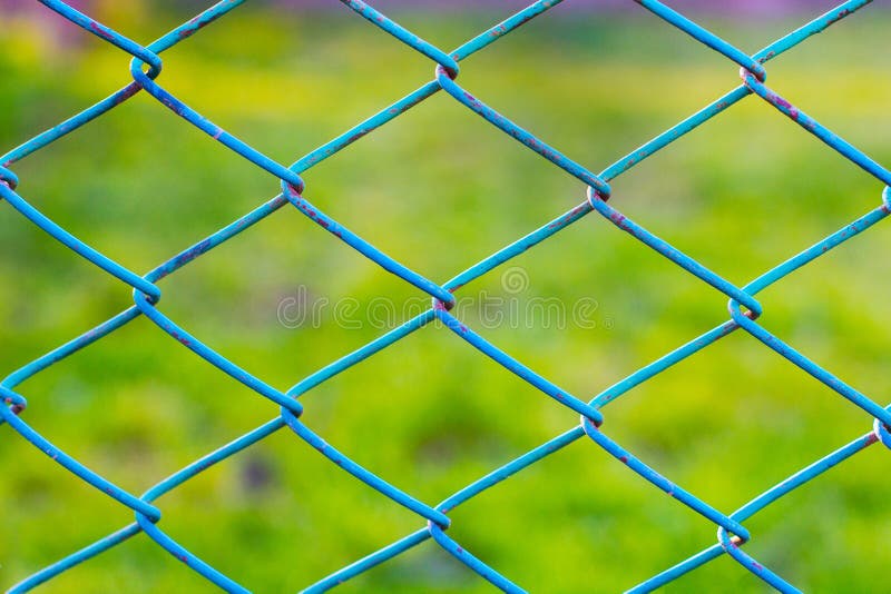 Old Blue Metal Mesh Background Stock Image - Image of metal, border ...