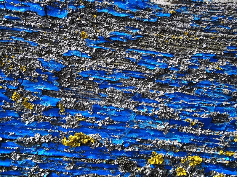Old blue paint on old wood stock photo. Image of rough - 148132900