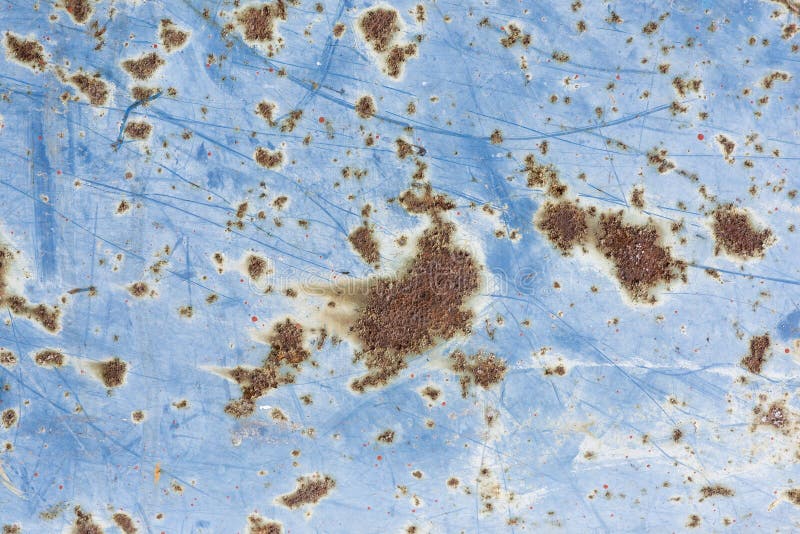 Old Blue Painted Metal Surface with Rust Spots Stock Image - Image of ...