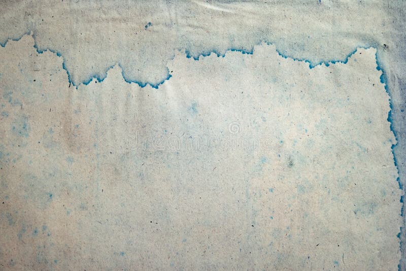 Old Blue Paper with Water Stains Stock Photo - Image of education ...