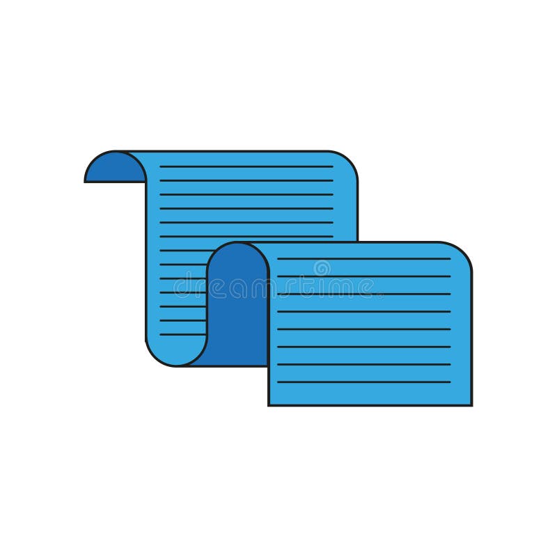 Old Blue Paper. the Paper is Wavy. Old Writing. Design Element. Vector ...