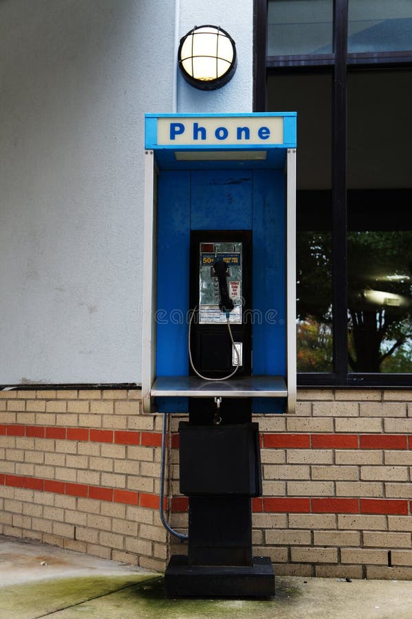 Old Blue Phone Booth stock photo. Image of booth, change - 68448192