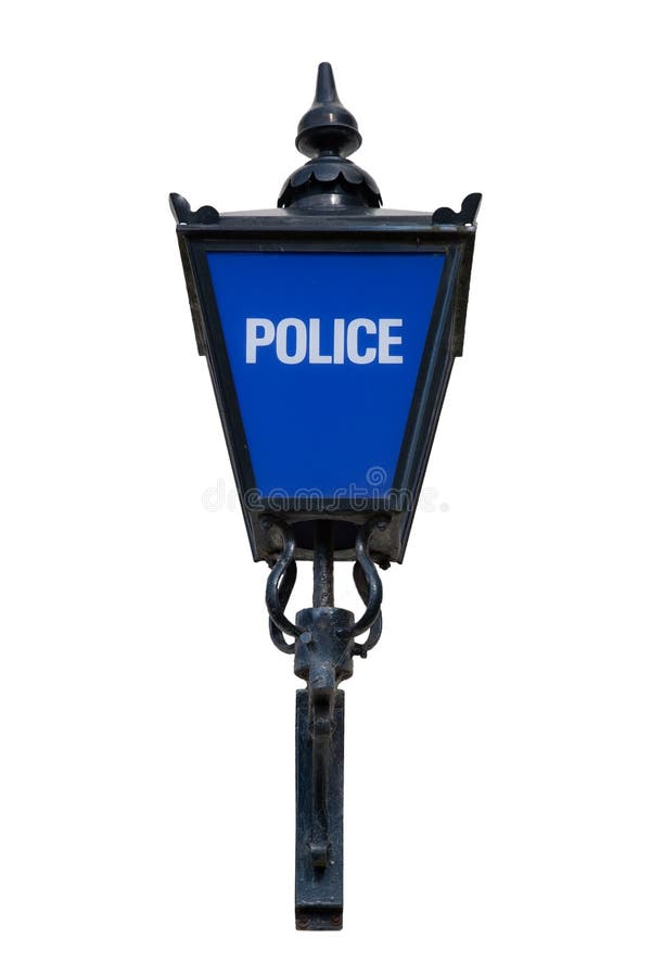 Old Blue Police Lamp stock image. Image of crime, british - 21302539