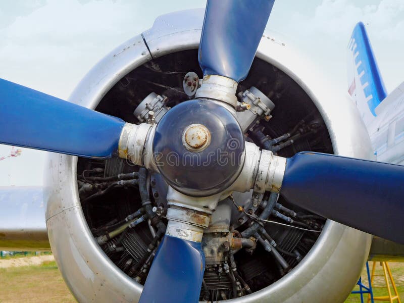 Old blue propeller stock image. Image of retro, propeller - 84925875