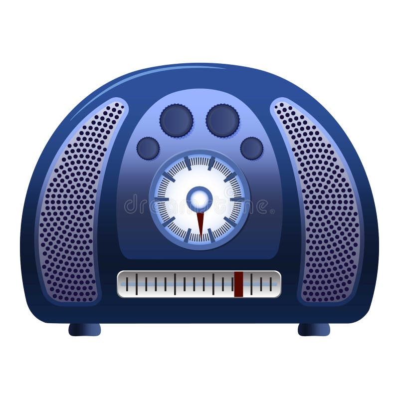 Old Blue Radio Icon, Cartoon Style Stock Vector - Illustration of ...