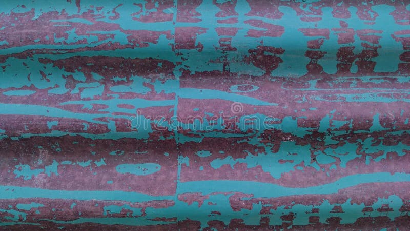 Old Blue and Red Painted Corrugated Metal Stock Image - Image of ...