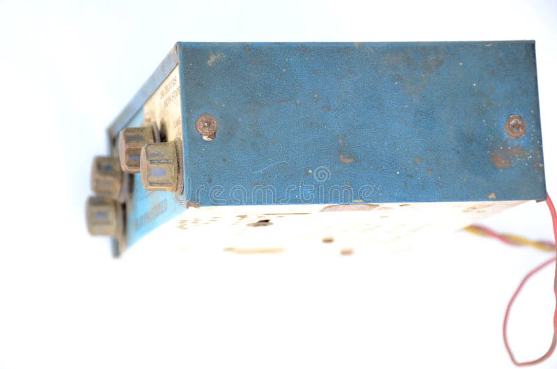 The Old Blue Retro Mp3 Player Isolated on White Background Stock Image ...