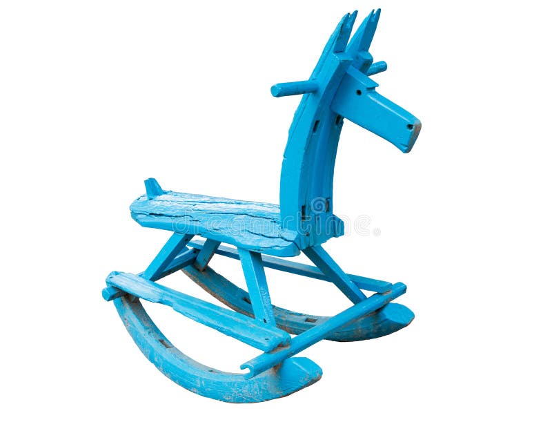 Old blue rocking horse stock image. Image of antique - 62826471