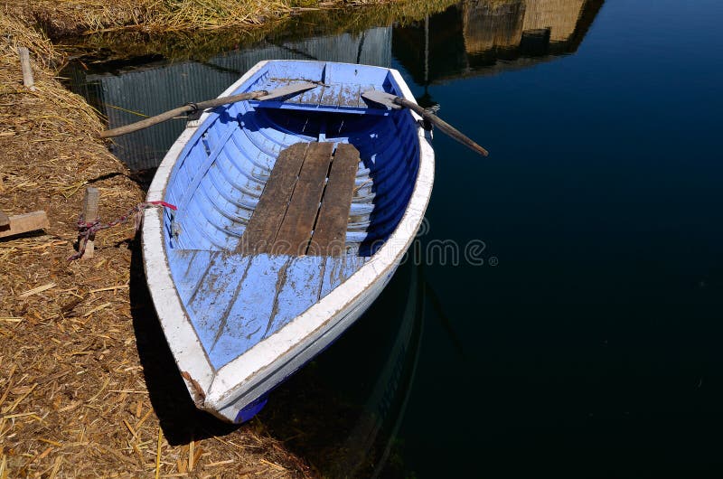 Blue Rowing Boat stock photo. Image of clinker, coastal - 799318